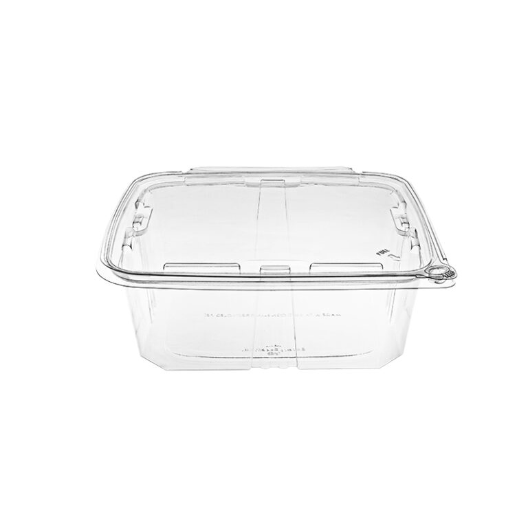 64 OZ RPET CLEAR HINGED LID TAMPER EVIDENT SMOOTH WALL CONTAINER – Eatery Essentials